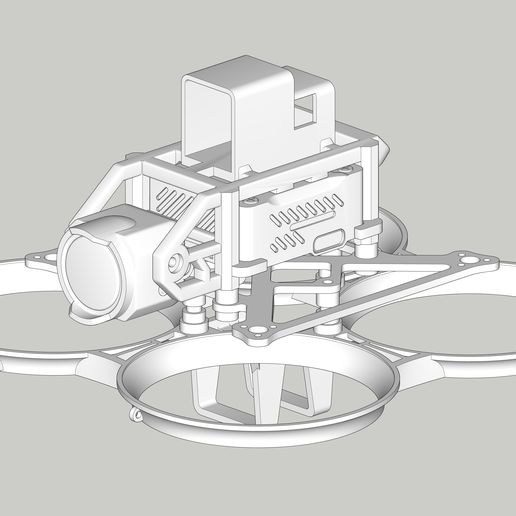 Free STL file PAVO PICO - DJI O3 AIR UNIT HOLDER WITH VIFLI FINDER (2 ...