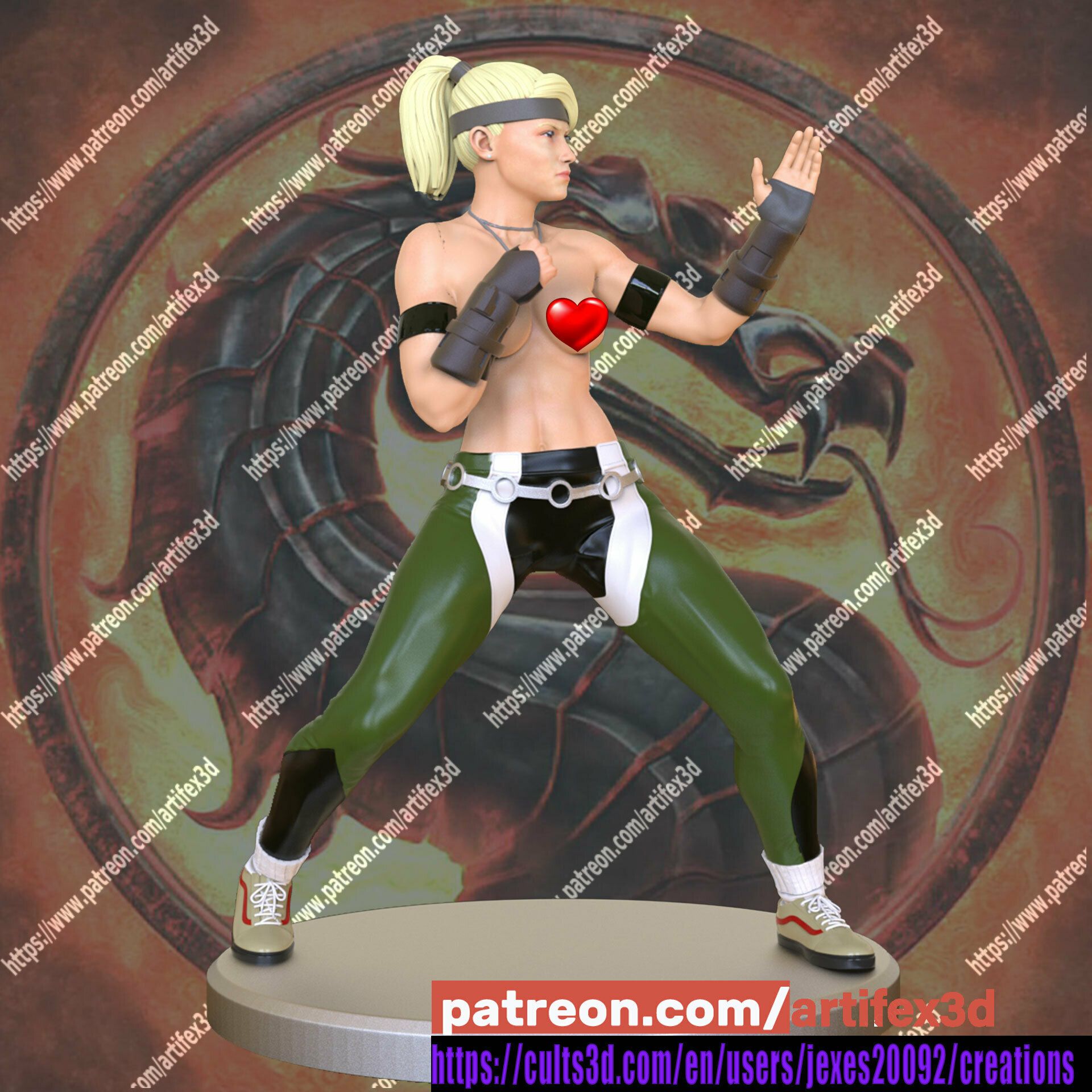 Archivo STL Sonya Blade Mortal Kombat・Plan de impresión en 3D para descargar・Cults