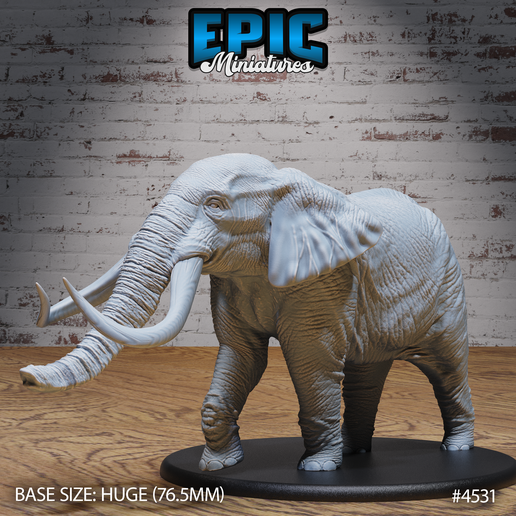 🐘 Safari Elephant ‧ DnD Miniature ‧ Tabletop Miniatures ‧ Gaming ...