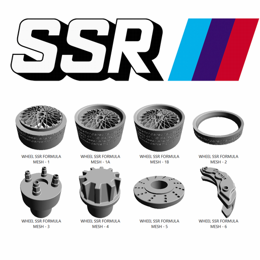 🛞 1/18 WHEEL SSR FORMULA MESH - ROHANA / LIBERTY WALK / LIBERTY WALK ...