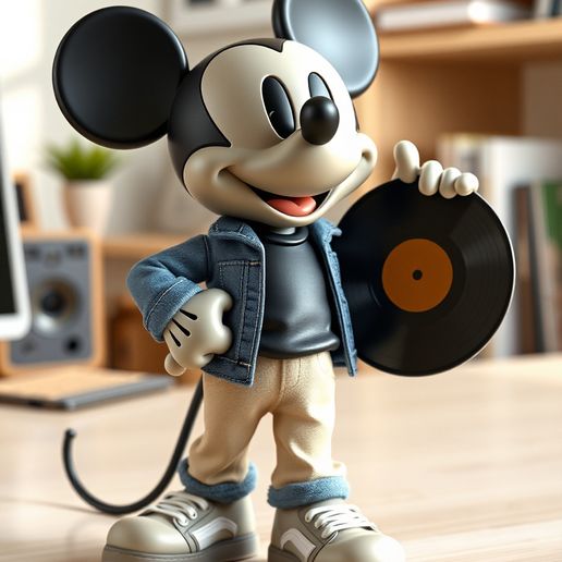 🎵 DJ Mickey Vinyl Vibes・ STL File for 3D printing・Cults