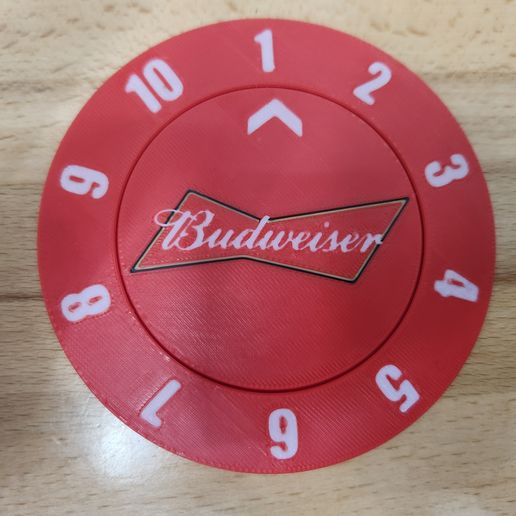 🍹 BUDWEISER DRINK COUNT COASTER (SINGLE+MULTI COLOR)・ 3MF File for 3D ...