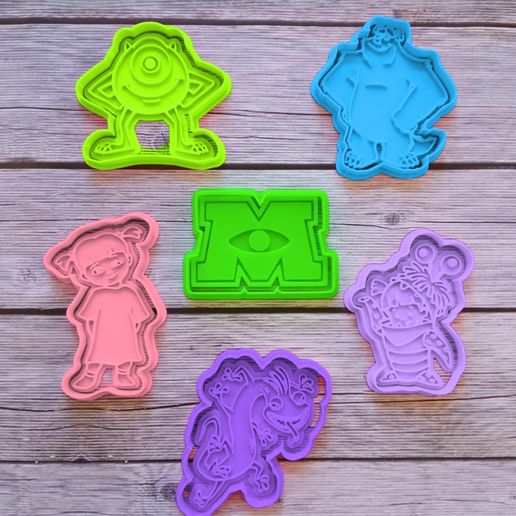 🍪 MONSTERS INC COOKIE CUTTERS・ STL File for 3D printing・Cults