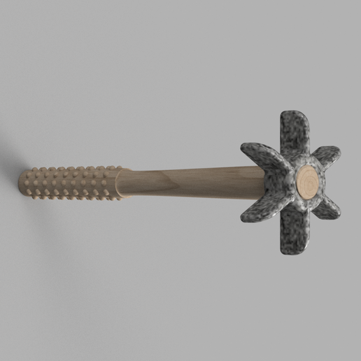 ⭐ Pre-Hispanic Star Mace (590mm, Threaded Assembly)・Free STL File for ...