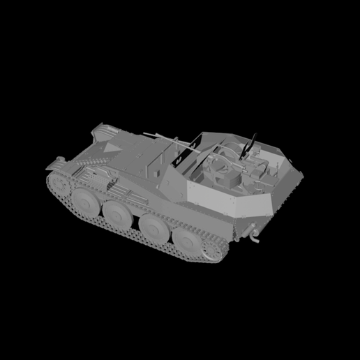 🔫 German Flak 38t Ausf. M self-propelled anti-aircraft gun 3D model ...