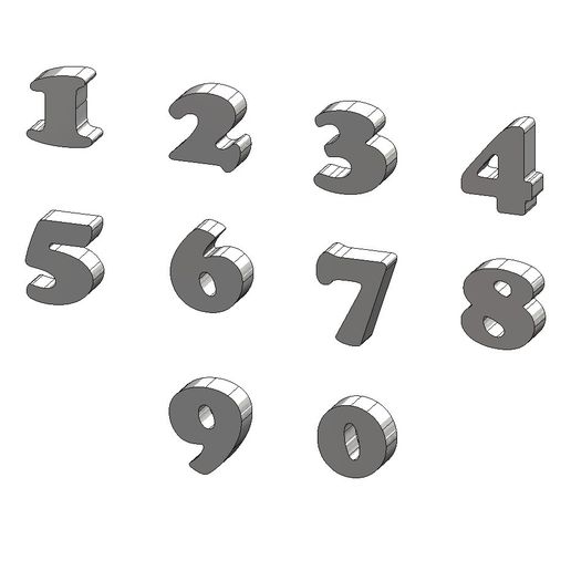 🔢 Cooper Font Numbers Alphabet Number・ STL File for 3D printing・Cults