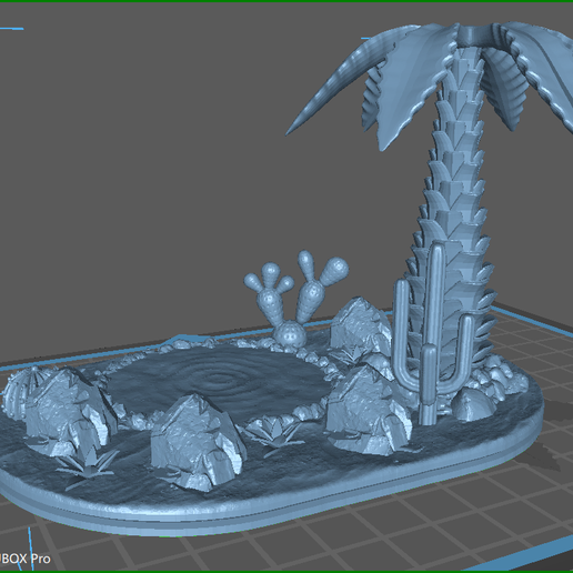 🏜️ Desert Oasis Scenery/Scatter・Free STL File for ・Cults