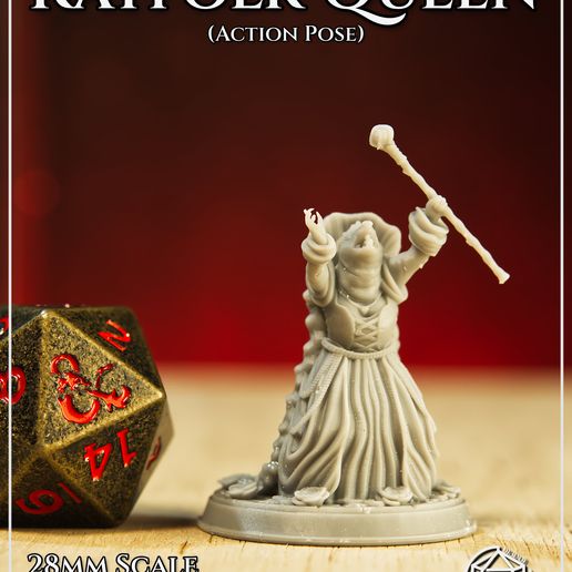 👸 Ratfolk Queen (Action)・ STL File for 3D printing・Cults