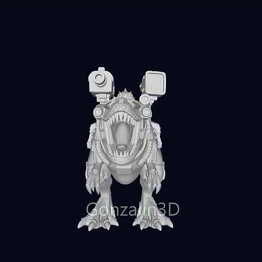 🦖 Mecha T-Rex - Cybernetic armed dinosaur for miniatures and dioramas ...