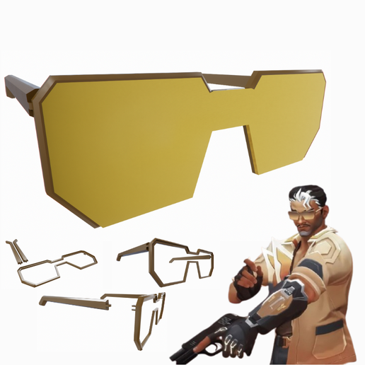 🕶️ Valorant Agent Tejo Sunglasses Frame・ STL File for 3D printing and ...