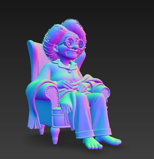 🧚 Fairy Tale Grandmother Figure – Cute Red Riding Hood Inspired 3D ...