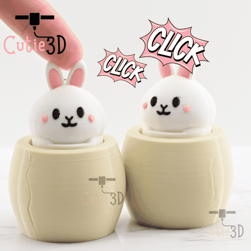 🥚 Cutie3D Twisty Clicker Easter Bunny In An Egg - Cute Bunny Easter ...