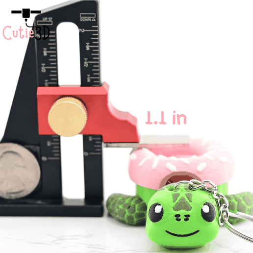 🐢 Cutie3D Sea Turtle Donut Keycap Fidget Clicker Keychain - Cute ...