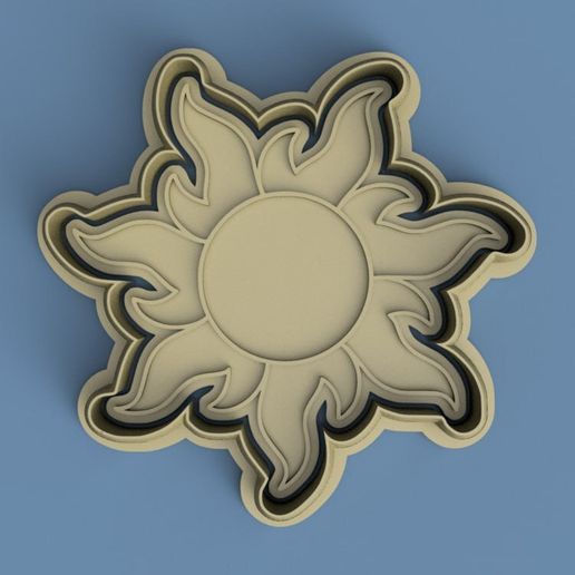 ☀️ sun cutter + stamp / sun・ STL File for 3D printing・Cults