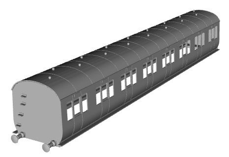 🚂 LMS D1997 All 1st non Corridor 57ft coach 1/87 scale・ 3D File for 3D ...