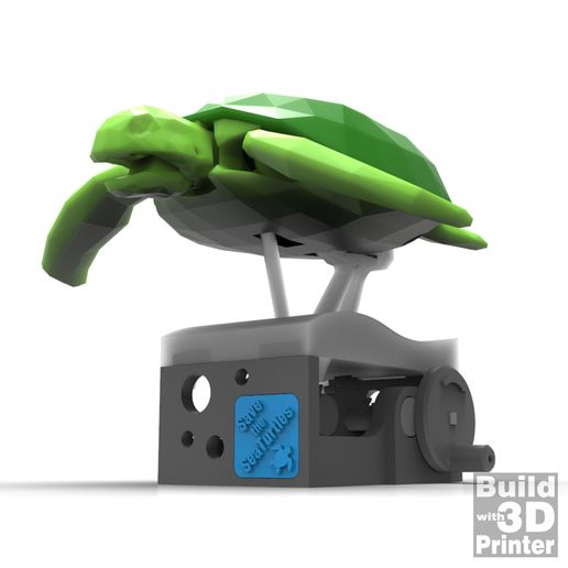 Free STL file Save the Sea Turtles (automata)・3D printable model to ...