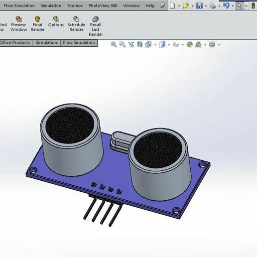 Download STL file ultrasonic sensor for arduino (HC-SRO4) • 3D printer ...