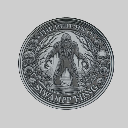 🖨️ The Return of Swamp Thing Medallion CNC The Return of Swamp Thing 3d ...