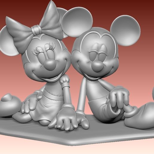 🐁 Mickey and Minnie mouse for 3d print STL・ STL File for 3D printing・Cults