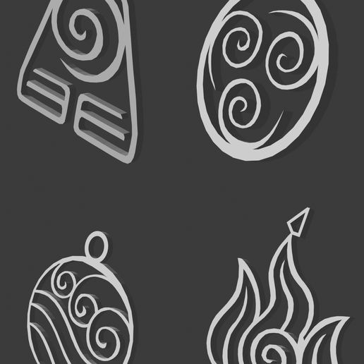 4 elements avatar logo