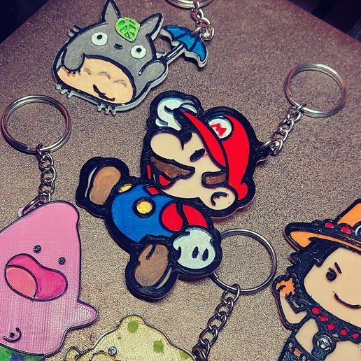 STL file Mario bros keychain 🗝️ ・3D printable model to download・Cults