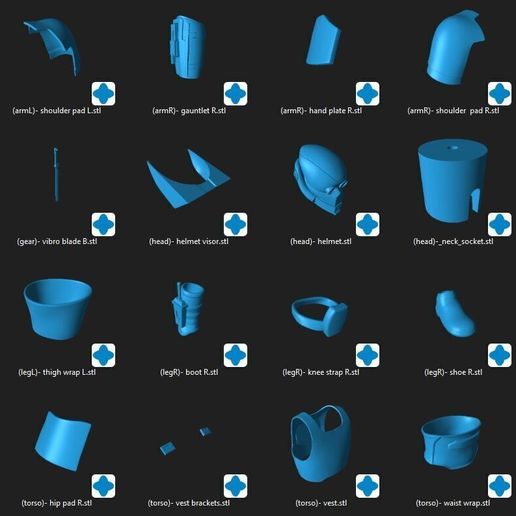 STL file Clone Assassin CX-4 Armor files for One6 scale 3D print model ...