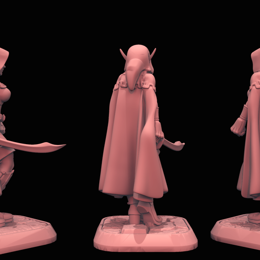 🧝 Elf Female Fighter 01・ STL File for 3D printing・Cults