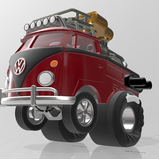 🚗 Chilled Toons - CARtoon style VW Pickup・ STL File for 3D printing・Cults