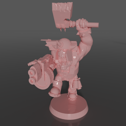 🔫 Ork soldiers with melee weapons and pistols set#4・Free STL File for ...