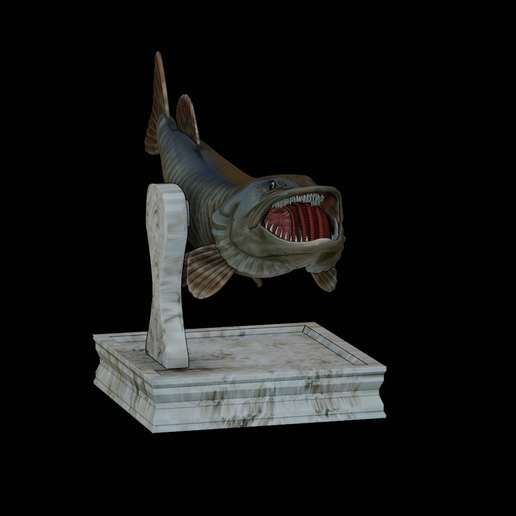 STL file fish pike muskellunge muskie / Esox masquinongy in motion 2 ...
