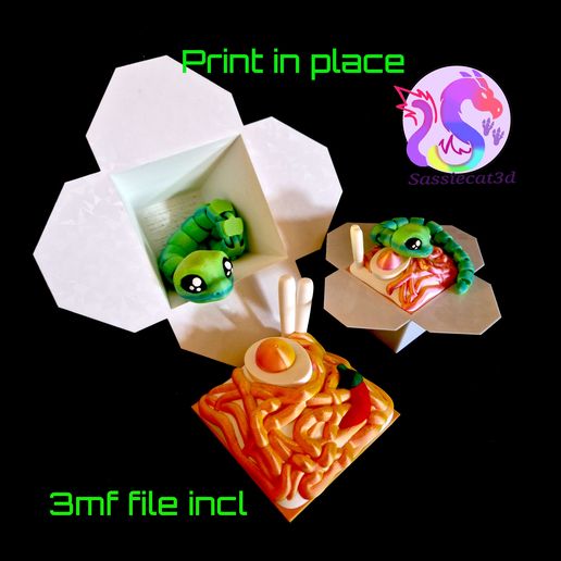 🐍 Noodles The Snake with Noodle Box *Personal Use*・ STL File for 3D ...