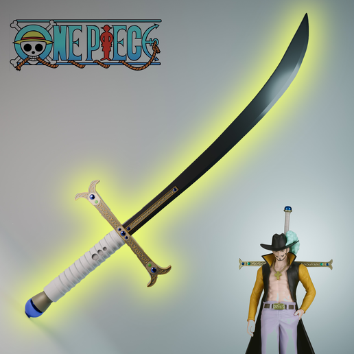🗡️ Dracule Mihawk's Yoru Sword・ STL File for 3D printing・Cults