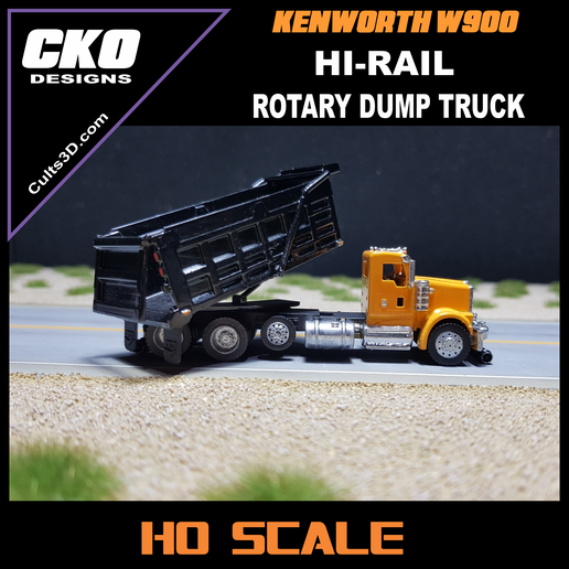 🚚 HI-RAIL ROTARY DUMP TRUCK・ STL File for 3D printing・Cults