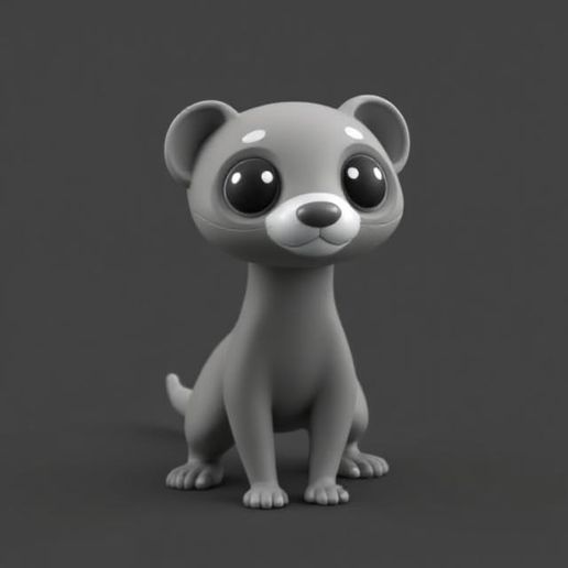 👾 Adorable Ferret – 3D Model of a Playful Companion・ STL File for 3D ...