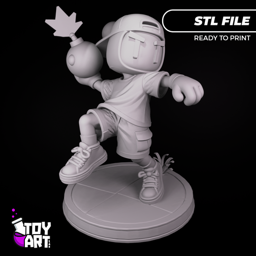 🎨 Bomberman Urban Style STL - Streetwear Fan Art Figure・ STL File for ...