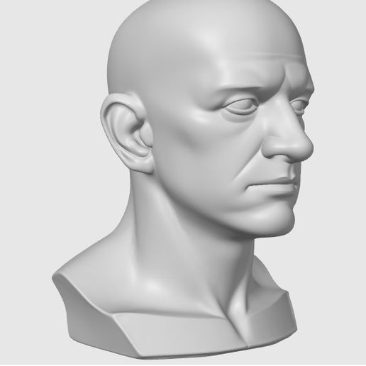 👤 Realistic bust of a man human head・ 3D File for 3D printing・Cults
