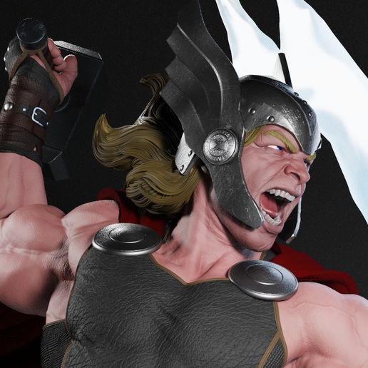🌩️ Thor God of Thunder Statue 3D Print Model・ STL File for 3D printing ...