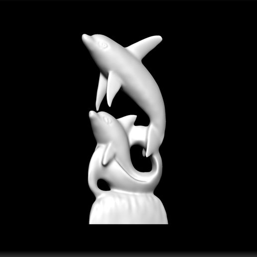 STL file Dolphins Decorative 3D Print Model - Ocean Animal STL File ...