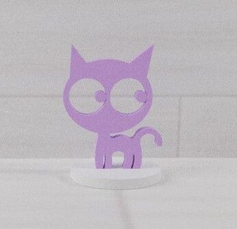 🐱 Cat flat・ STL File for 3D printing・Cults