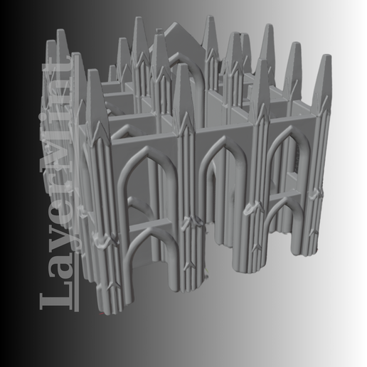 🗿 Gothic Cathedral Style Desktop Organizer – STL/OBJ – 3D Printable ...