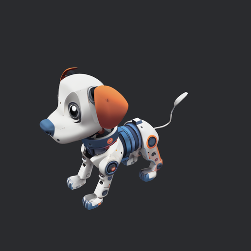 🤖 Futuristic Robotic Dog-Cute Puppy Robot Toy-3 -3D print model・ 3D ...