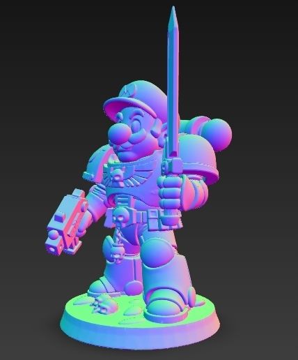 🫡 Mario x Armored Sci-Fi Soldier – Sci-Fantasy Fan Art Miniature・ STL ...