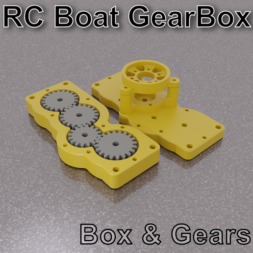 🛥️ RC Boat GearBox・ STL File for ・Cults