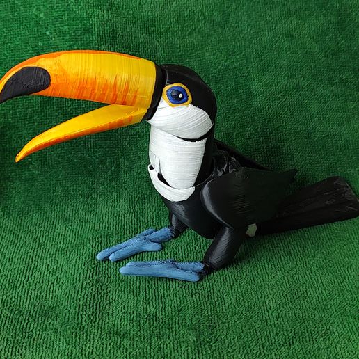 🐦 Toucan Articulated Figure・ STL File for 3D printing・Cults