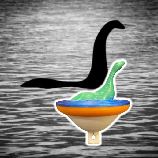 👹 Loch Ness Monster Fishing Float - Easy Multicolor・Free OBJ File for ...