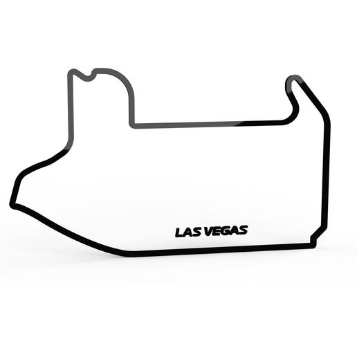 STL file Formula 1 - Las Vegas Circuit 🇺🇸 (DXF and STEP)・3D printing ...
