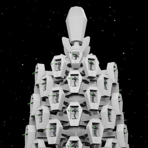 🎄 Necron Christmas Tree・Free 3D File for ・Cults