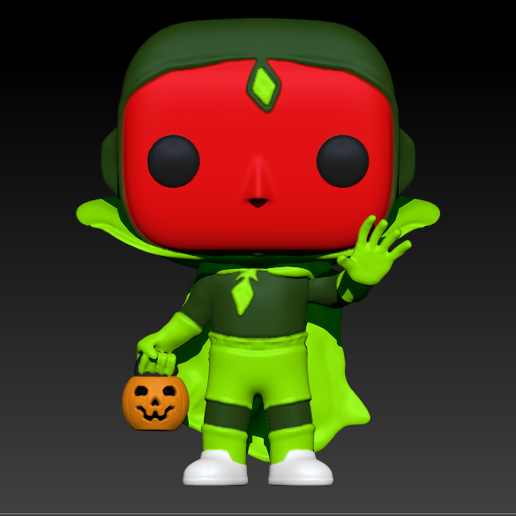 🎃 Funko Vision Halloween Doll - Marvel・Бесплатный OBJ для ・Cults