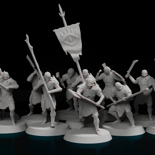 👁️ Servants of the Eye Shock Troops・Free STL File for 3D printing・Cults