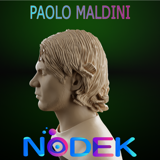 STL file Bust of Paolo Maldini - AC Milan Legend and Master of Defense ...
